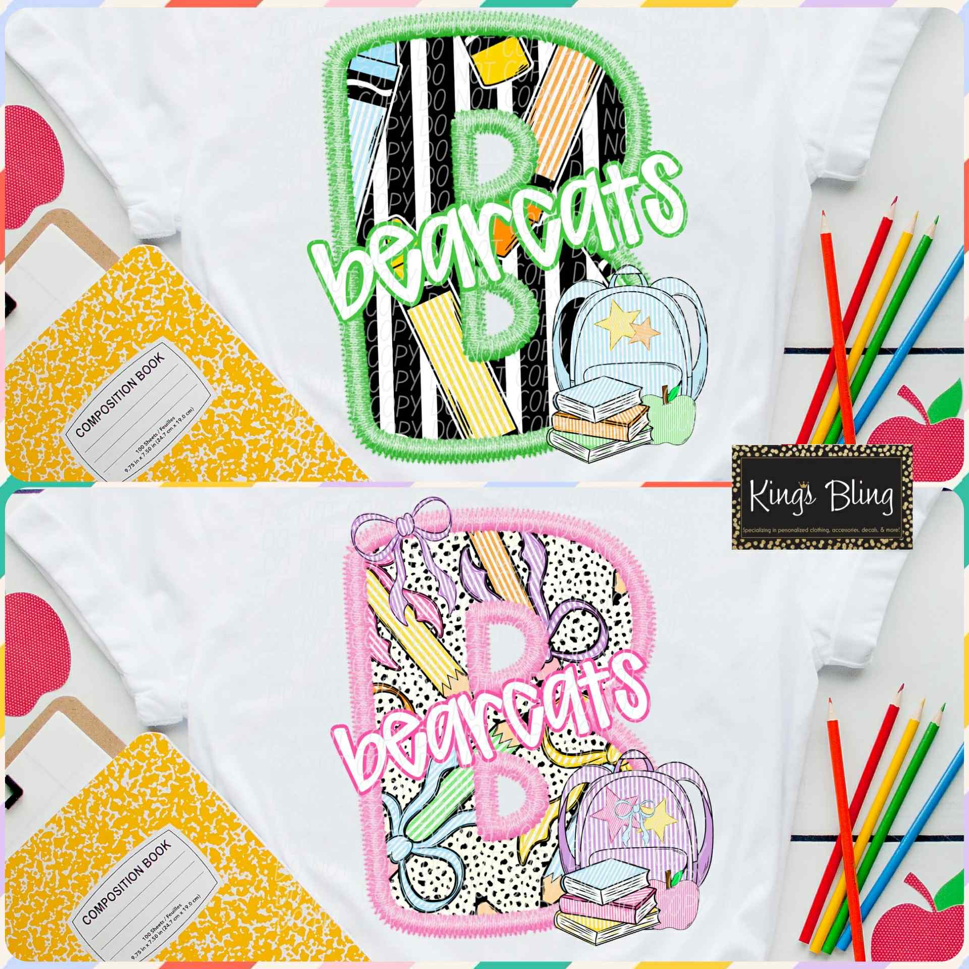 Letter Mascot - Bearcats – King's Bling